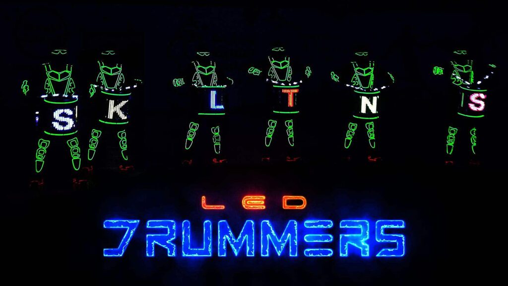 LED Drummers Performance: Electrifying Beats with Light Show