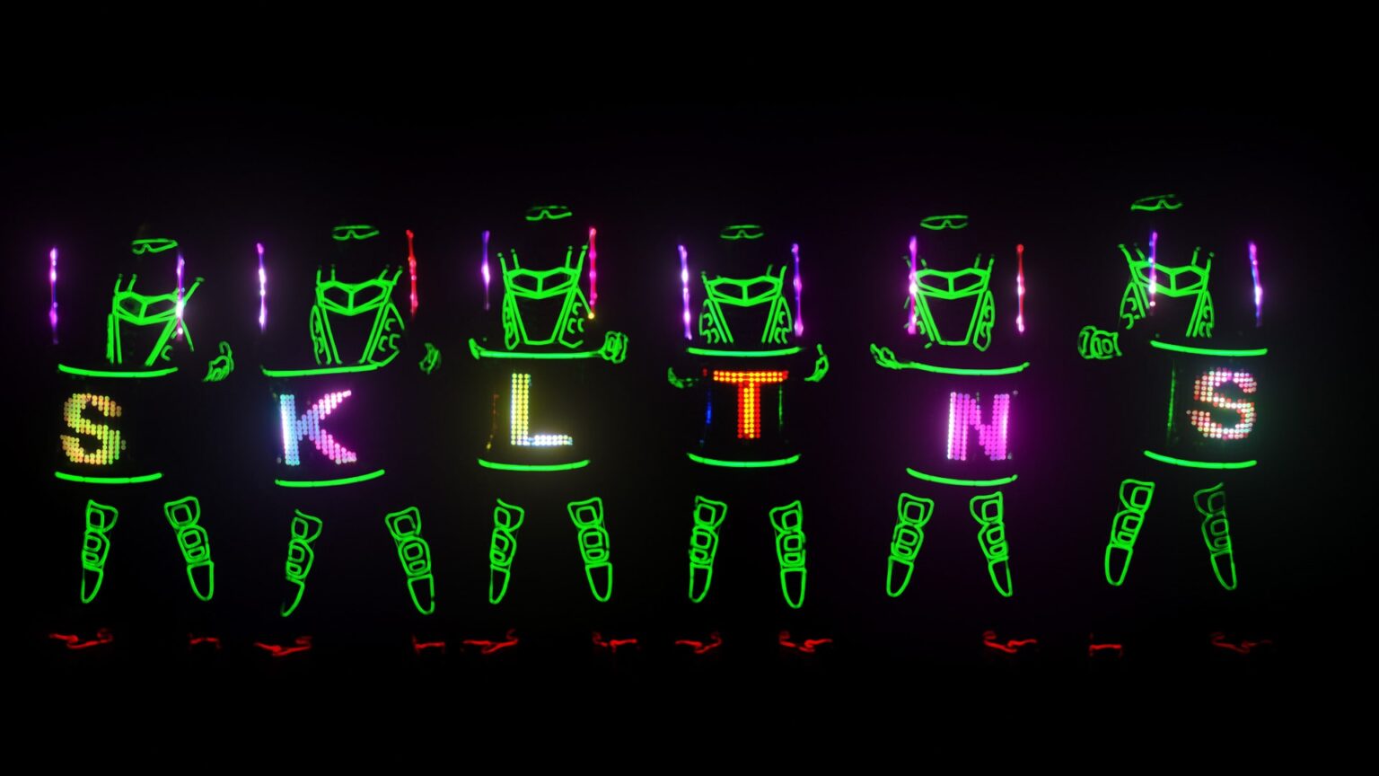 LED Drummers Show - High-Energy Light & Rhythm | Skeleton Dance Crew